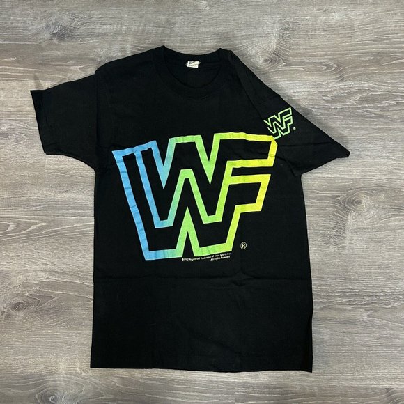 Wwf | Shirts | Vintage Wwf 9s Block Logo Wrestling Tee Shirt Screen ...